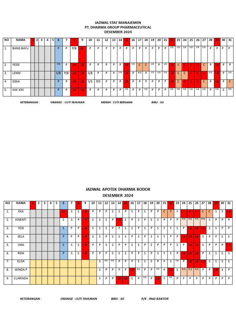 Jadwal Desember - New | PDF