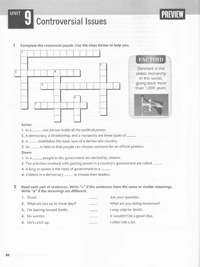 Crossword Puzzle on Political Systems | PDF