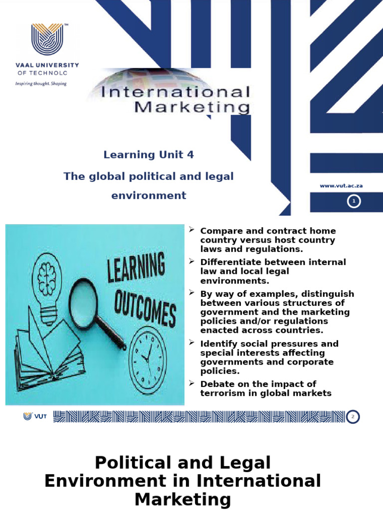 Learning Unit 4 International Marketing | PDF | Regulatory Compliance ...