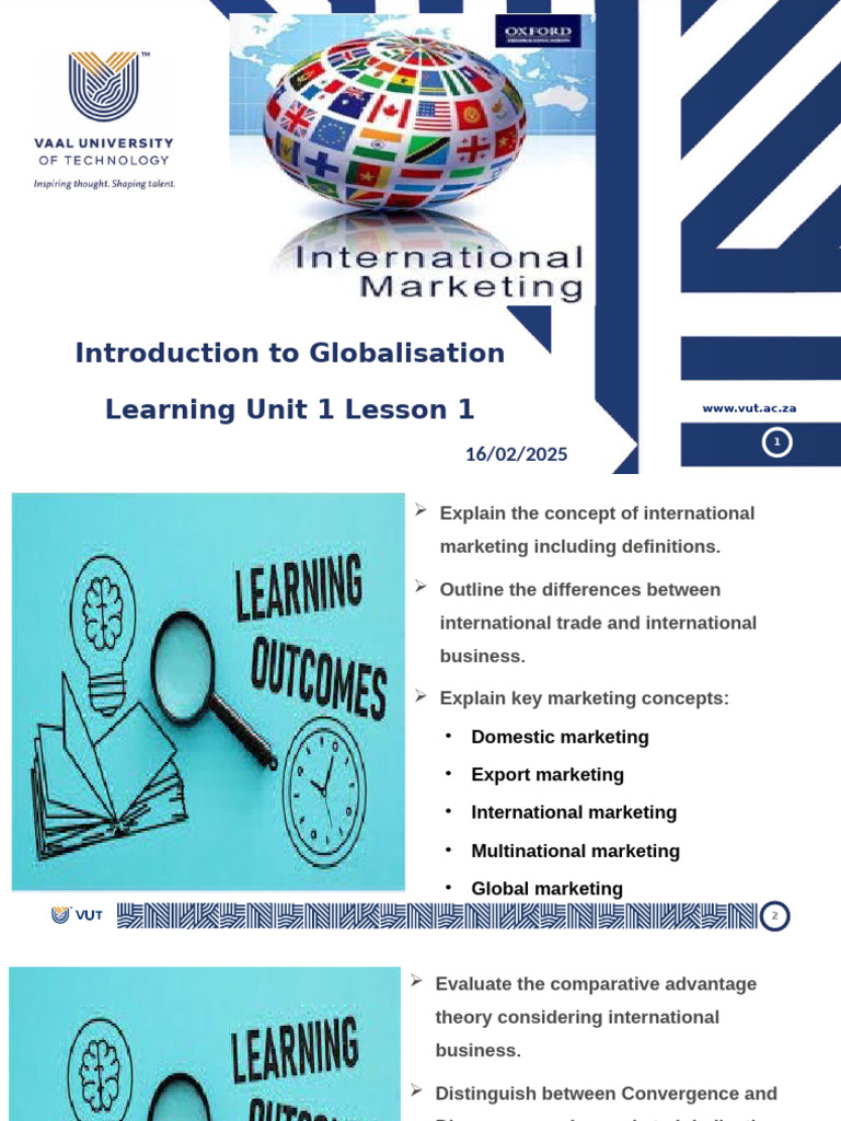Learning Unit 1 International Marketing | PDF | Marketing | Comparative ...
