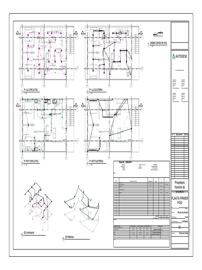 CDOM-ELE - Plano - E1 - PLANTA PRIMER PISO | PDF | Equipo de telecomunicaciones | Telecomunicaciones