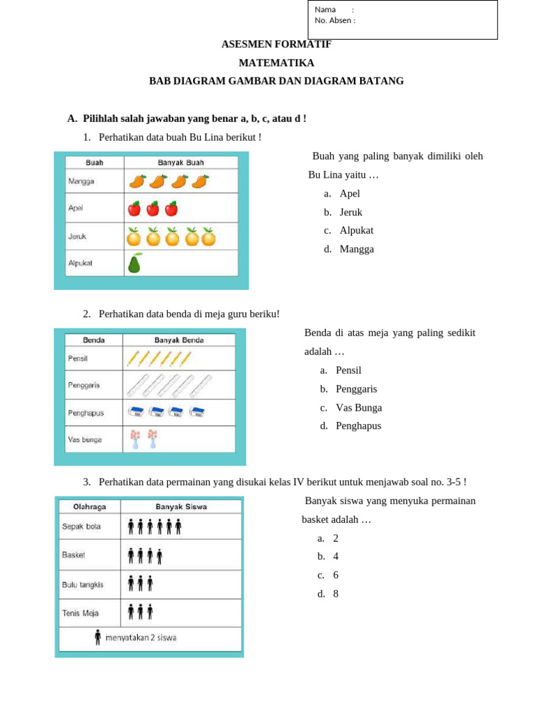 Soal Matematika Diagram dan Statistik | PDF