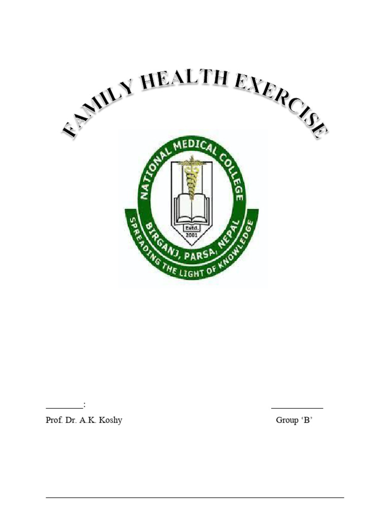 FHE Report Group B, 21 Batch | PDF | Tuberculosis | Family