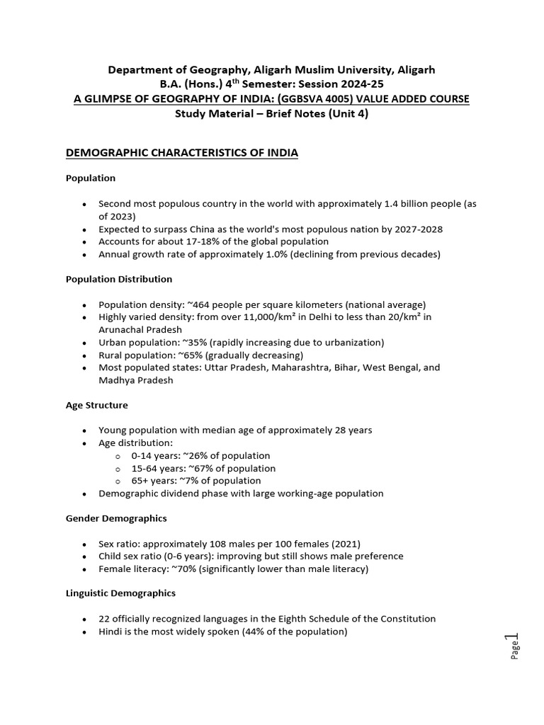 Unit 4 - VAC | PDF | Population