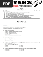 ICSE Class 10 Physics Question Paper | PDF