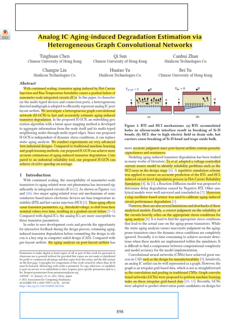 Analog IC Aging-induced Degradation Estimation via HG-CNN | PDF | Matrix (Mathematics)