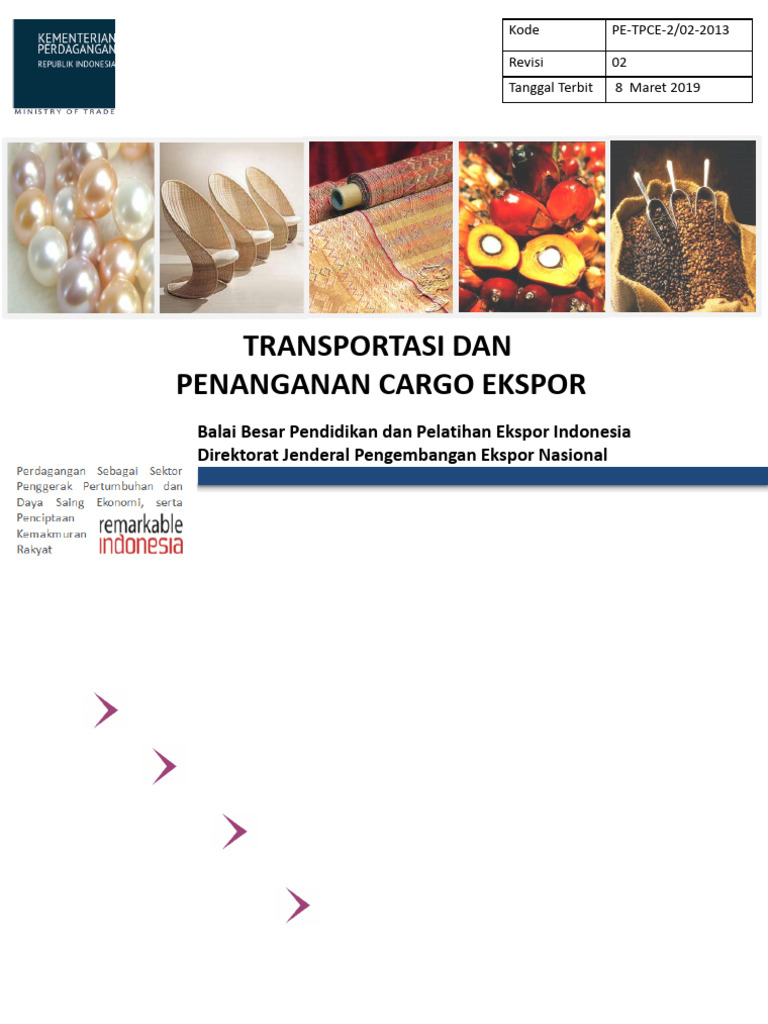 Modul - Transportasi - Penanganan Cargo Ekspor (Antoni) | PDF | Freight Transport | Supply Chain ...