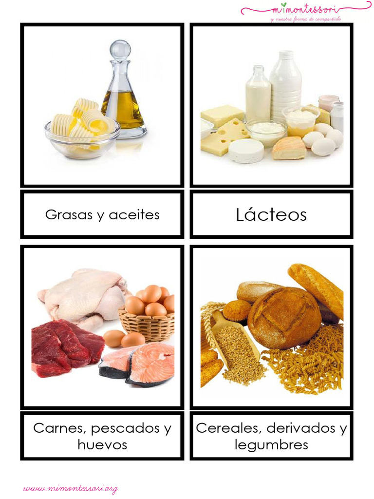 Grupos de Alimentos Letra Imprenta | PDF