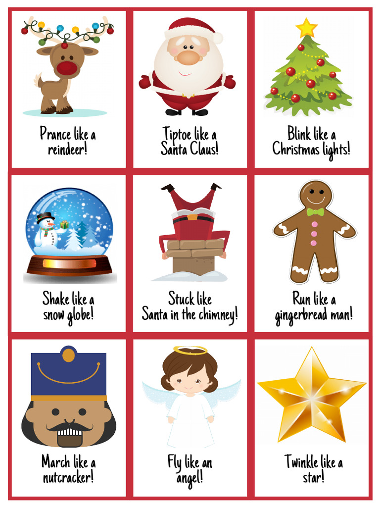Christmas - Actions Cards | PDF