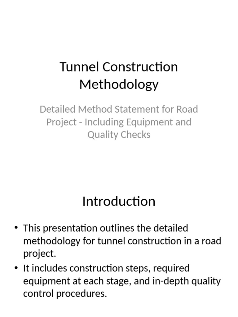 Tunnel Construction Methodology Guide | PDF | Tunnel | Civil Engineering