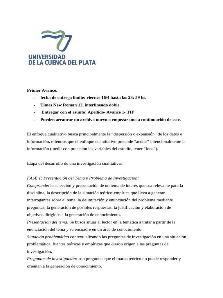 Primer Avance Tif | PDF | Conocimiento