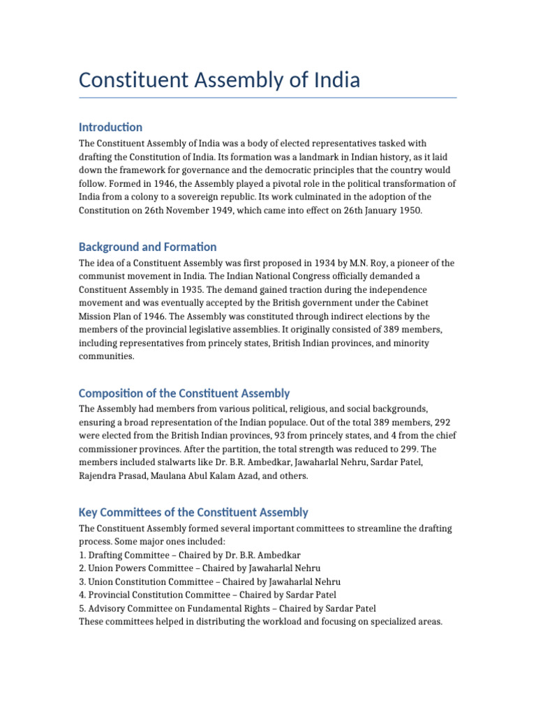 Constituent_Assembly_of_India | PDF | Government | Political Charters