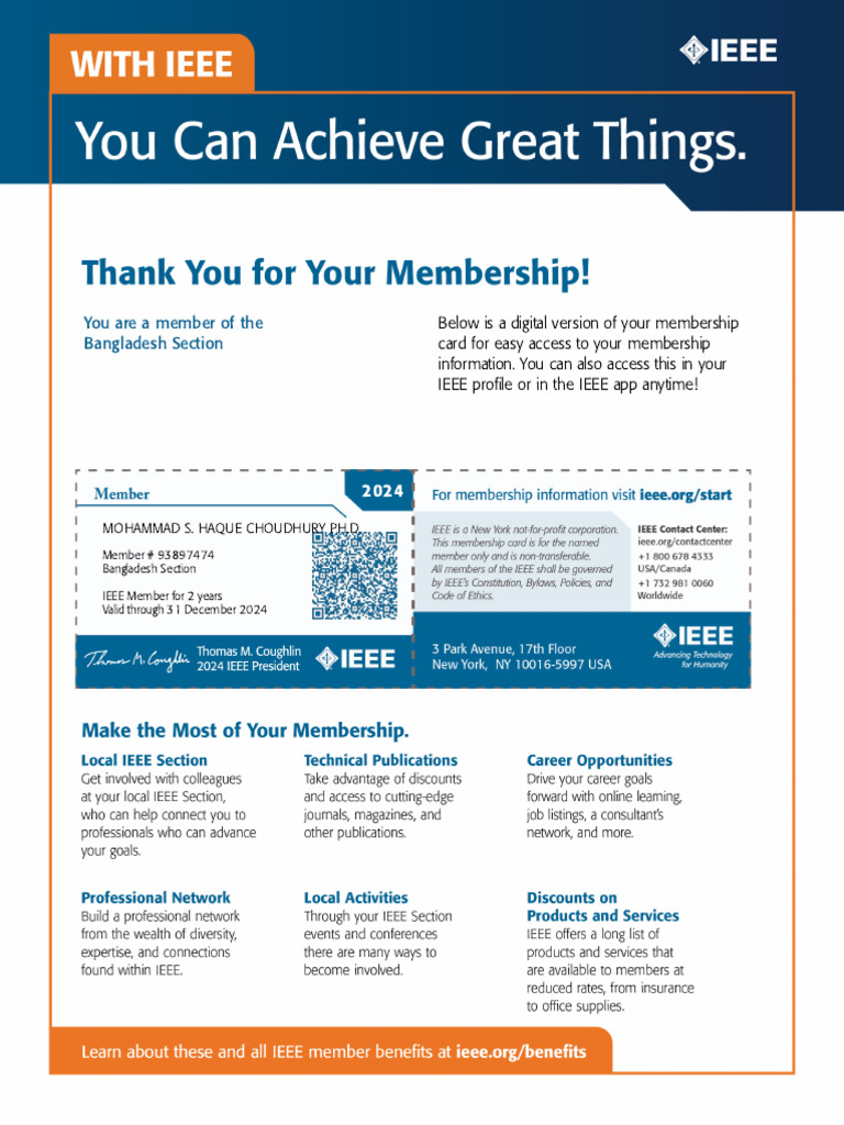 IEEE Membership Card | PDF