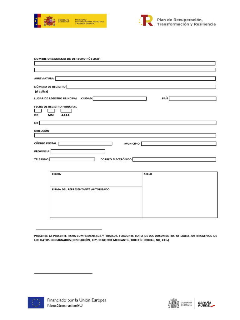 Formulario Anexo IV - Ficha Entidad Legal | PDF