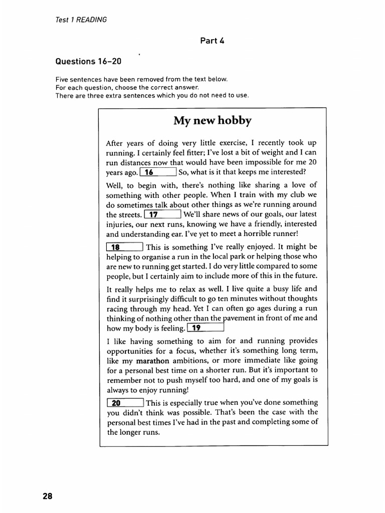 Text 1 Pet Reading Part 4 | PDF