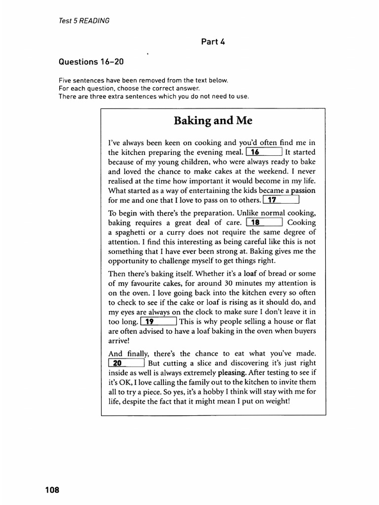 Text 5 Pet Reading Part 4 | PDF