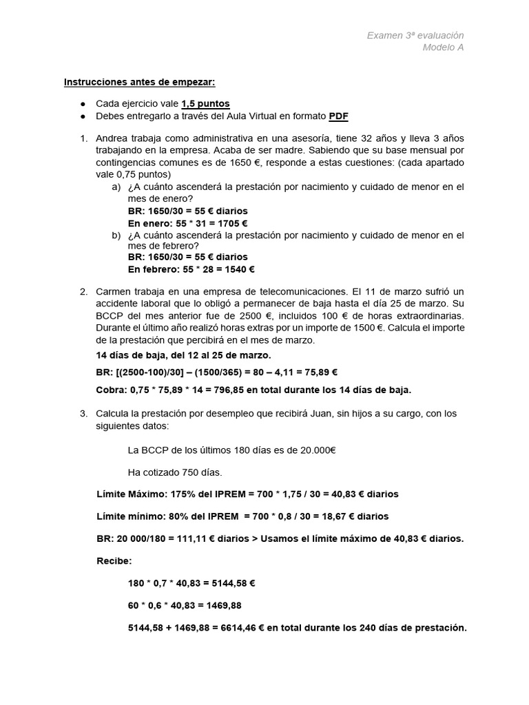 Examen IPE Eval3 | PDF | Beneficios de desempleado | Bienestar