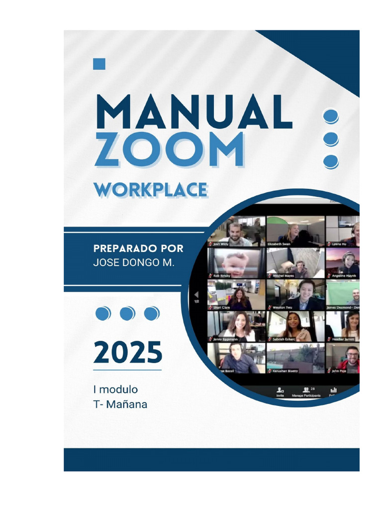 Manual Zoom Jose Dongo M. | PDF | Botón (Computación) | Videotelefonía