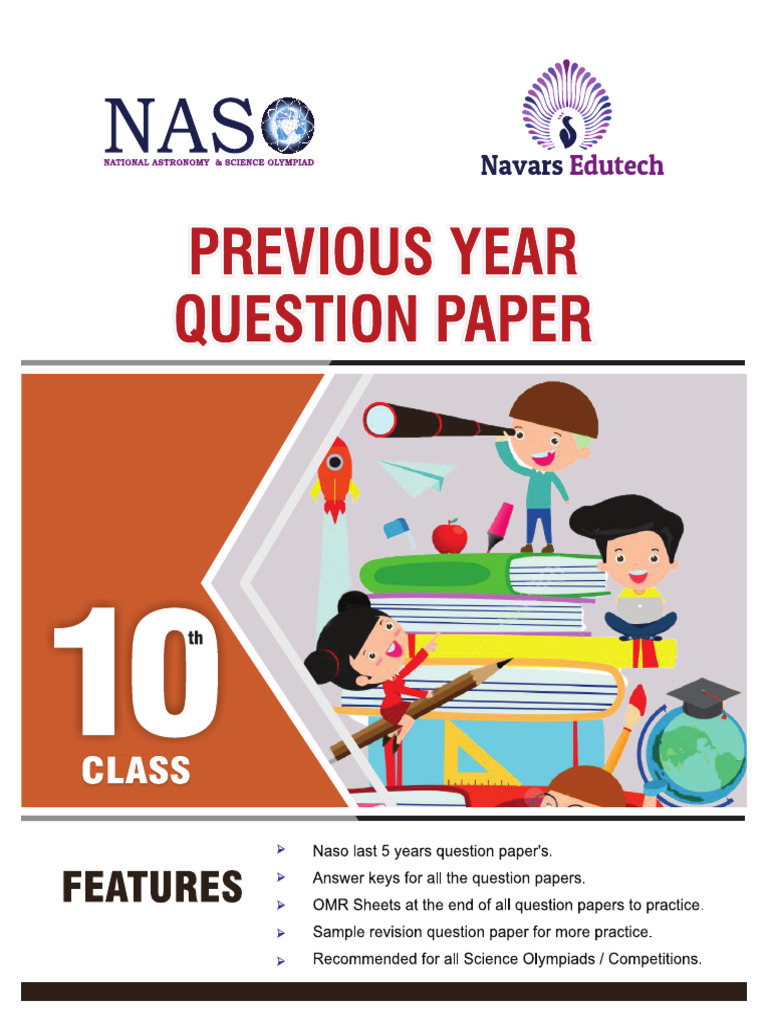 Class 10 NASO 10 Years Question Paper - Navarsh Edutech - 2023, 2023 - Navarsh Edutech - Anna's ...