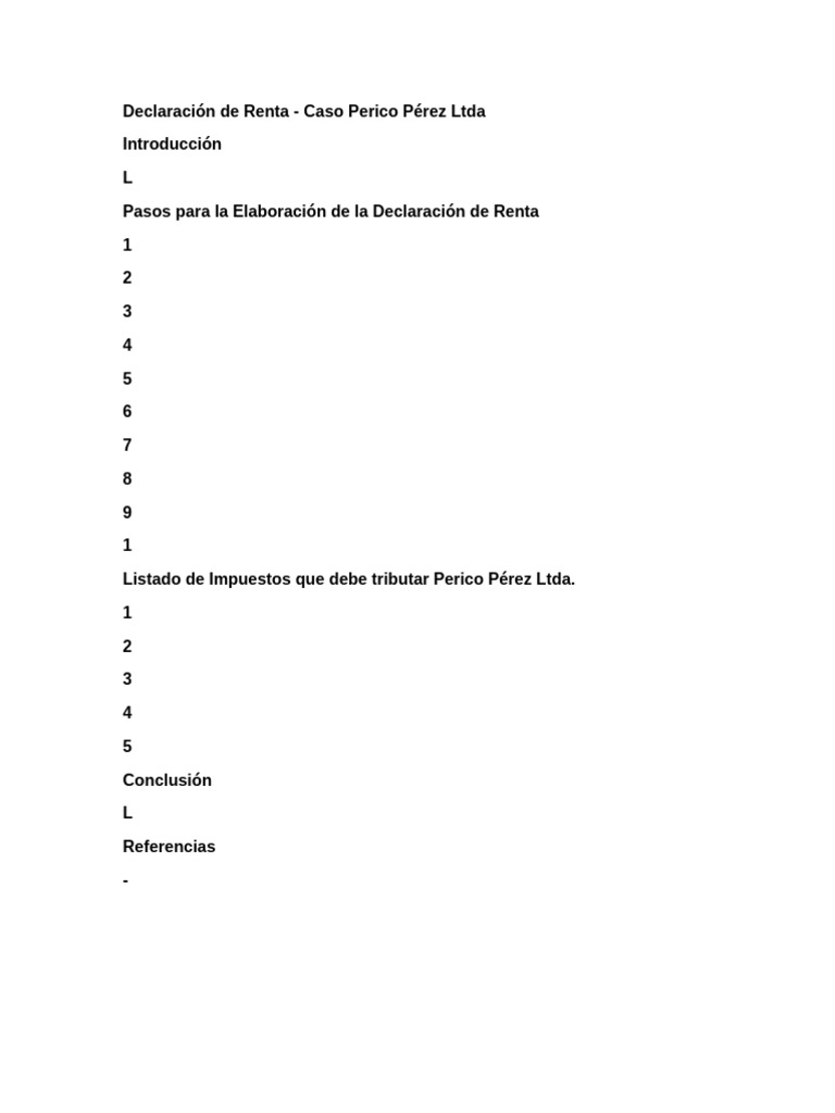 Declaracion Renta Perico Perez | PDF