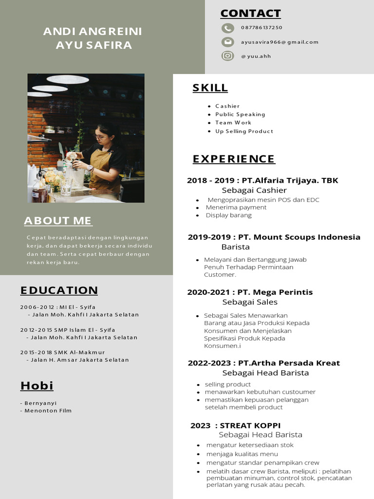 CV ANDI ANGREINI AYU SAFIRA Ok | PDF