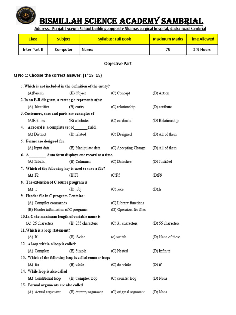 Part 2 Computer Full Book | PDF | Control Flow | Pointer (Computer Programming)