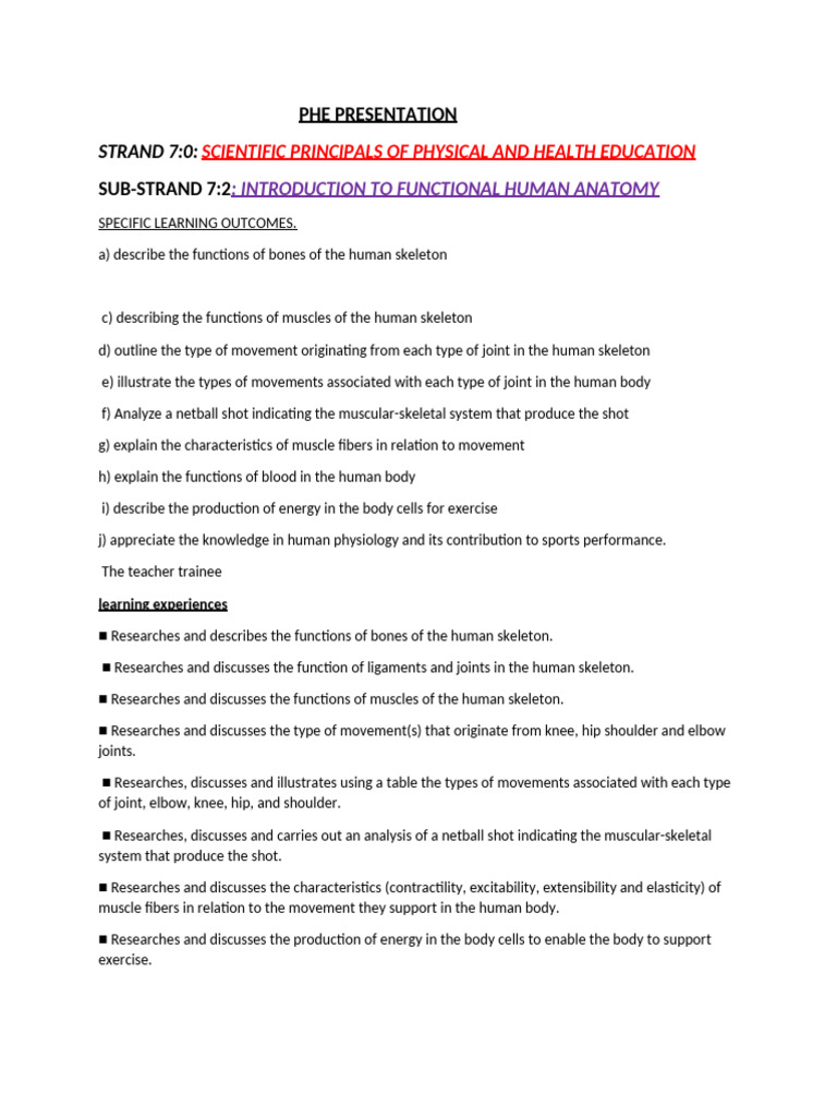 PHE NOTES | PDF | Anatomical Terms Of Motion | Cellular Respiration