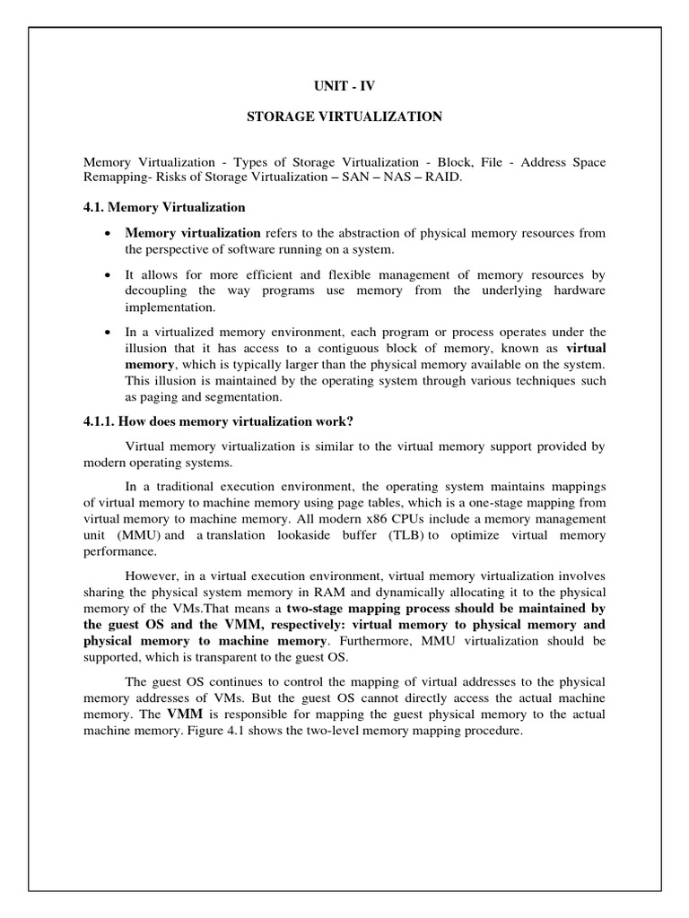 Unit IV-storage Virtualization | PDF | Computer Network | Computer Data ...