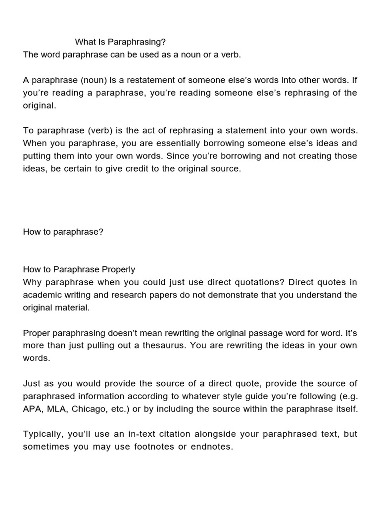 Convert (What Is Paraphrasing) 26052025 | PDF | Human Communication ...