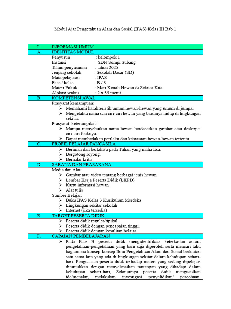 Modul Ajar Koopratif Tipe Jigsaw | PDF