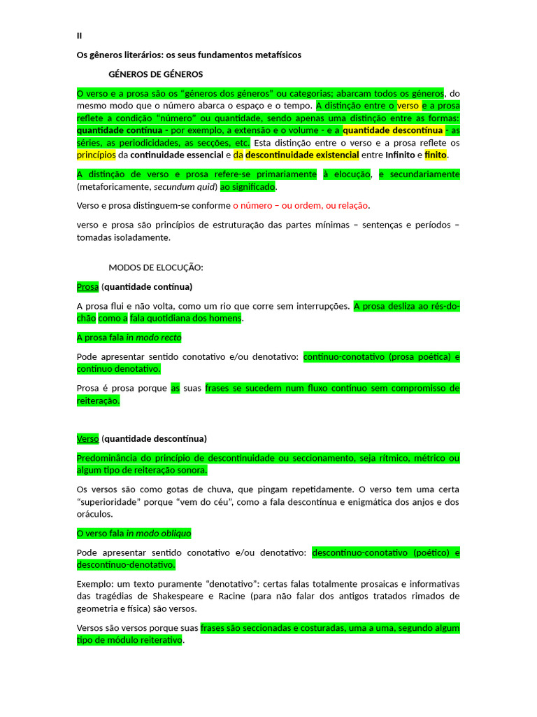 Fundamentos Metafísicos dos Gêneros Literários | PDF | Tempo | Prosa