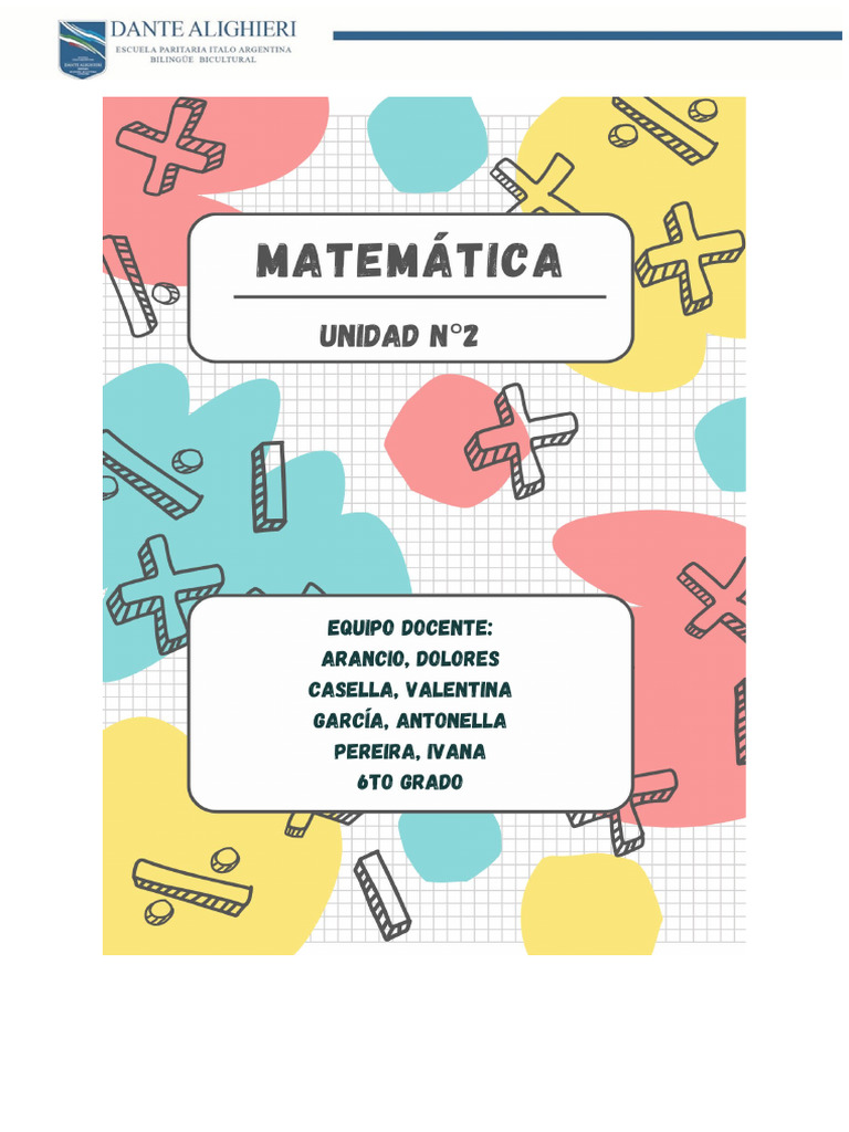 2 - UNIDAD 2 - Propiedades de Las Operaciones y Cálculo Combinado - MATEMATICA 6to 2025 | PDF ...