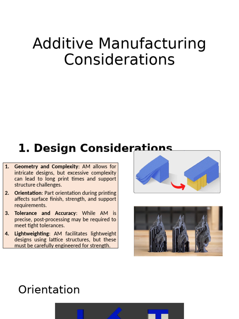 Additive Manufacturing Considerations | PDF | 3 D Printing | Materials