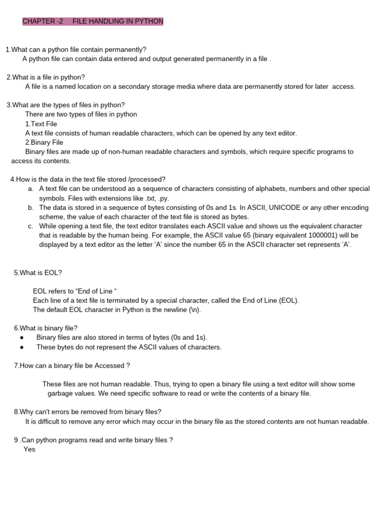 2nd Puc Notes State Board | PDF | Text File | Computer File