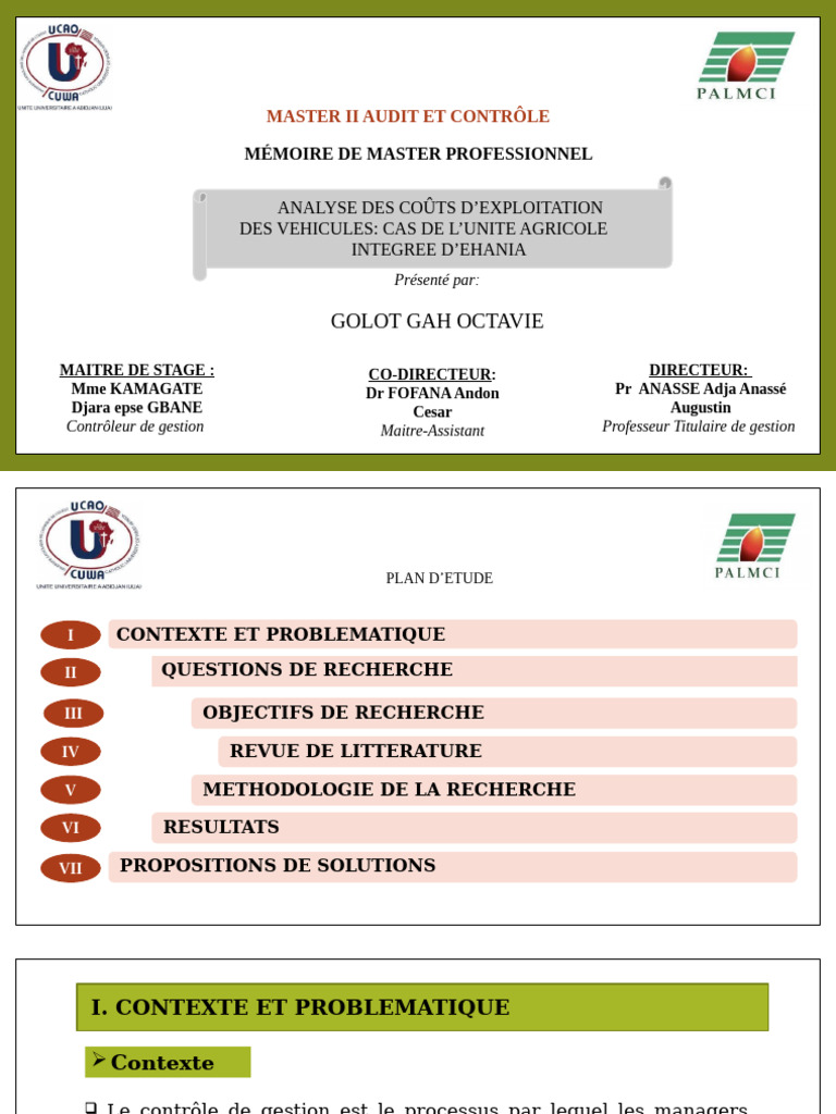 MASTER II AUDIT ET CONTRÃ_LE | PDF | Comptabilité analytique | Services financiers