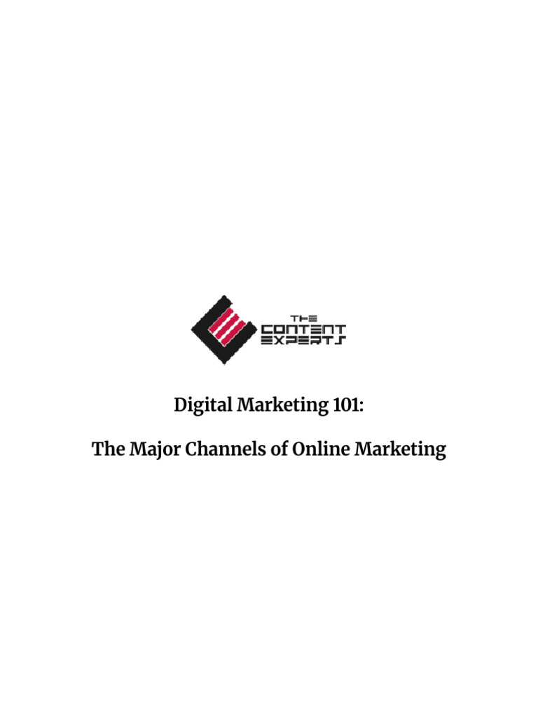 Digital Marketing 101 - The Major Channels of Online Marketing | PDF ...