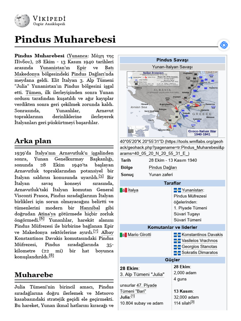 Pindus Muharebesi | PDF