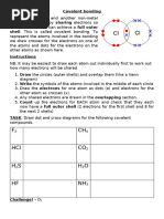 Dot and Cross Diagrams for Bonding | PDF | Chemical Bond | Ion