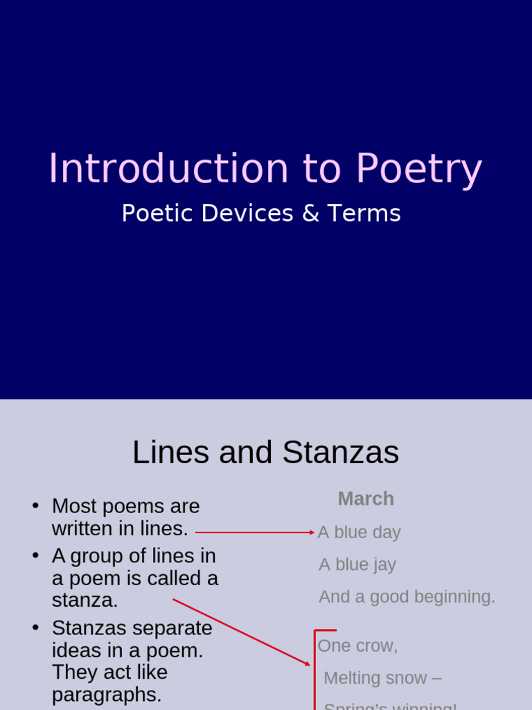 Intro To Poetry Features PPT8P2tp | PDF | Poetry | Phonaesthetics