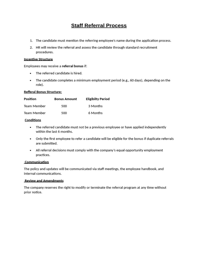 Staff Referral Process | PDF