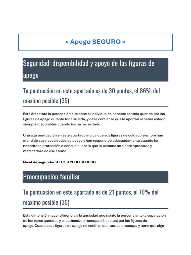Apego | PDF | Teoría de apego | Salud mental