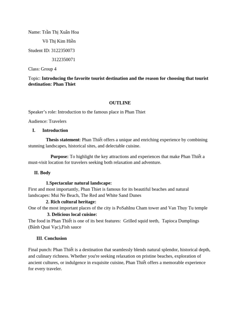 Outline Sample | PDF