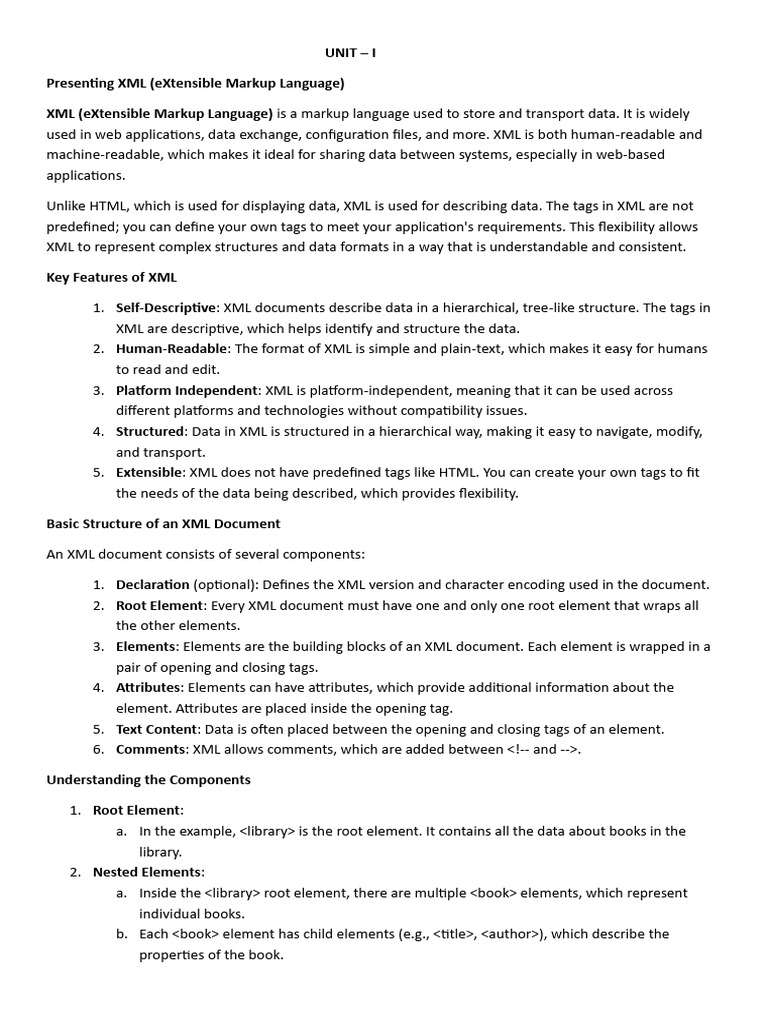 Advance Object Technology Unit 1,2,3 Complete | PDF | Xml | Java (Programming Language)