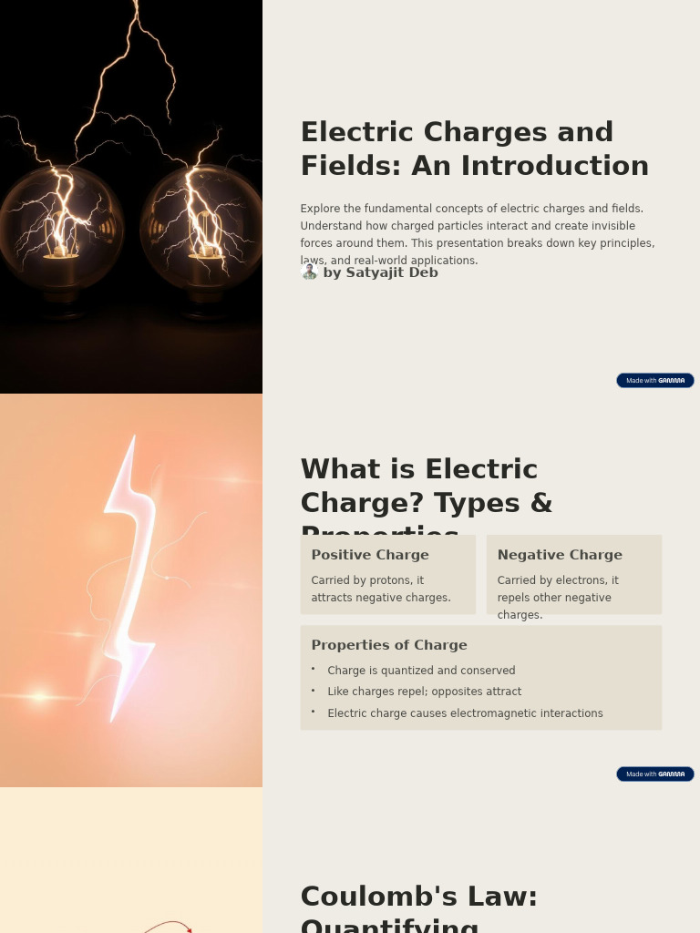 Electric Charges and Fields An Introduction | PDF | Electric Field | Electric Charge