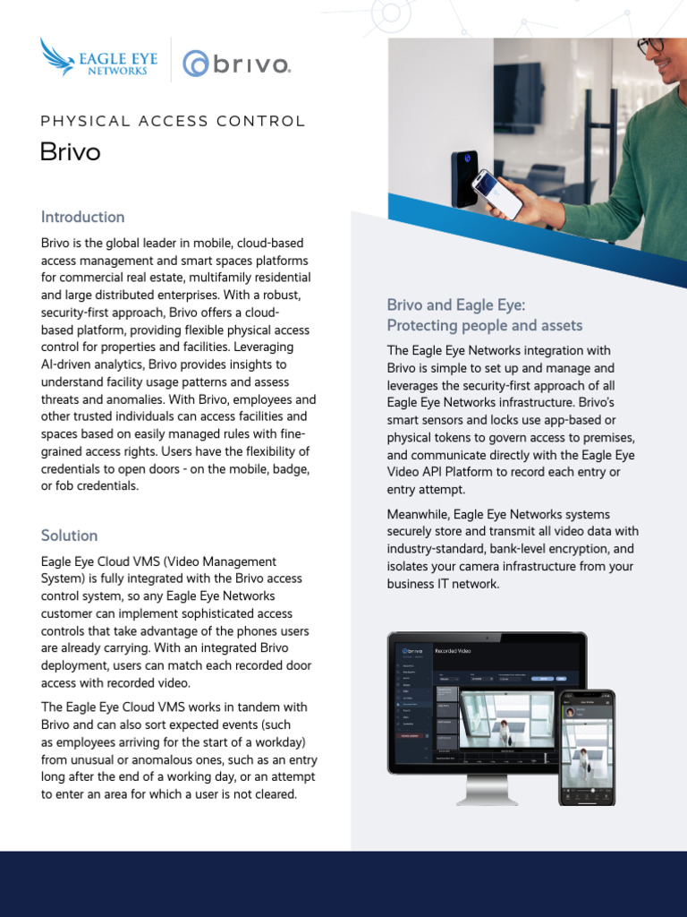 Brivo and Eagle Eye Networks Technology Partner Brochure 20240719 | PDF | Cloud Computing ...