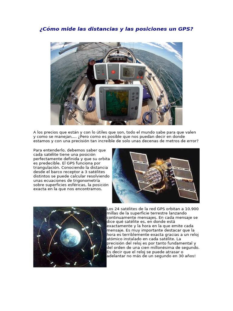 Cómo Mide Las Distancias y Las Posiciones Un GPS | PDF | Sistema de ...