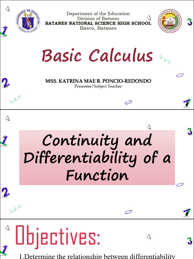 7.1.-Continuity-and-Differentiability-of-a-Function | PDF