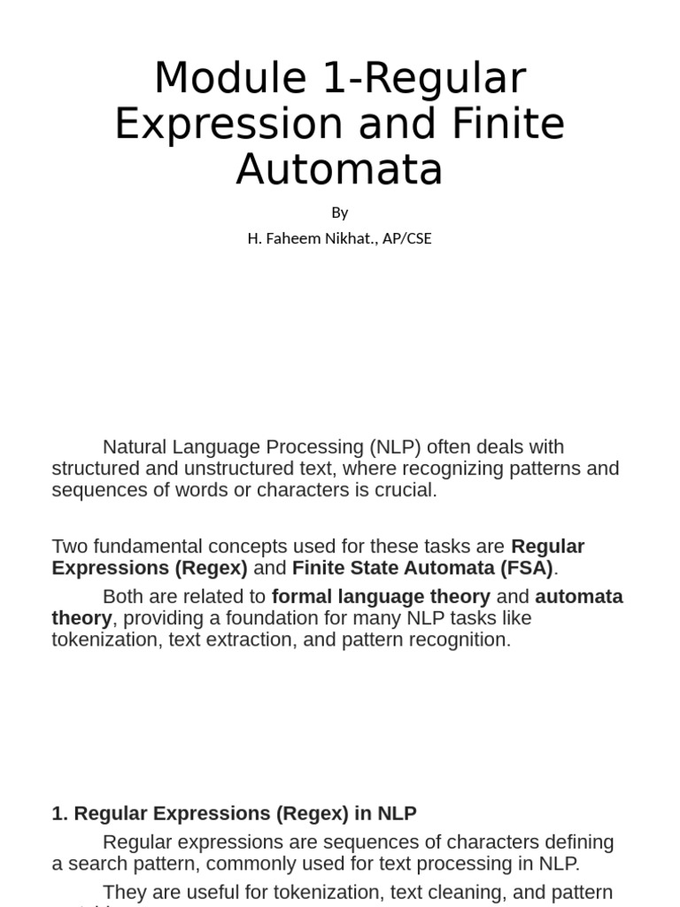 Module 1- Part 3 Regex Fa | PDF | Computer Programming | Computing