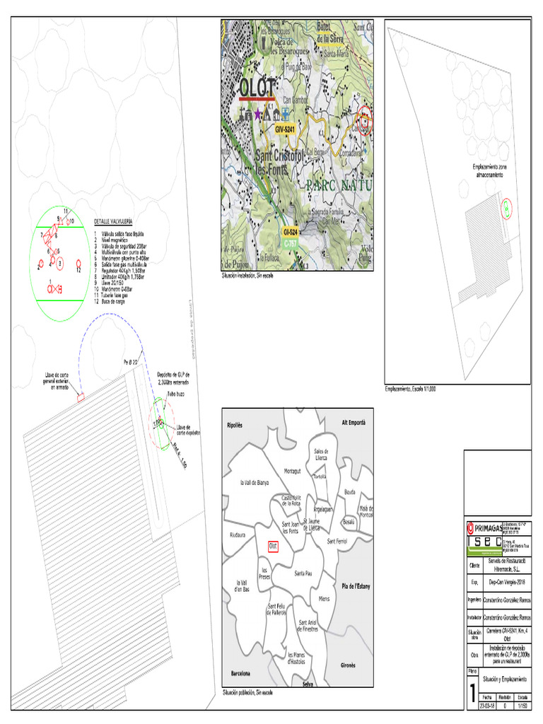 PLANO 1 - PROYECTO - CAN VERGÉS PDF Emplazamiento | PDF