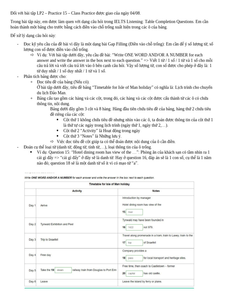 LP2 - Practice 15 - Class Practice | PDF